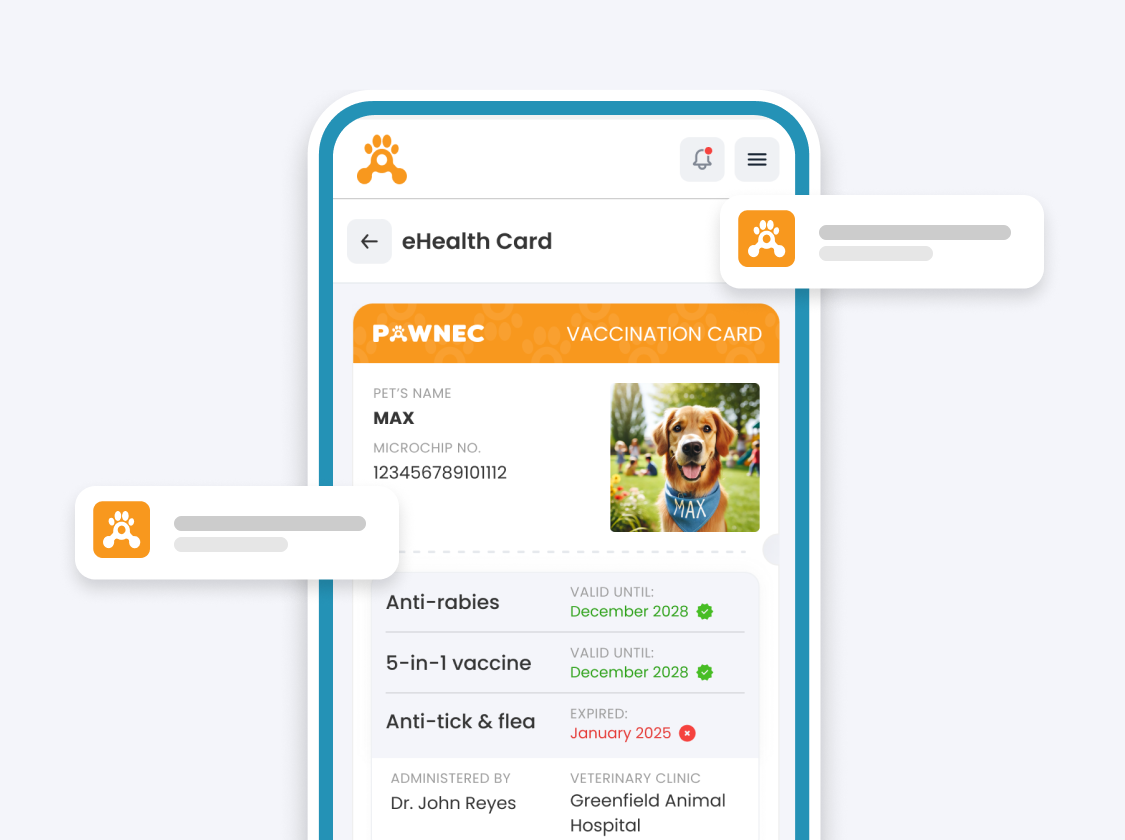 Pawnec Pet ID | Vet Verified Medical Records with Lost Pet Alert